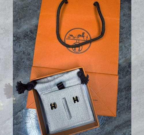 Серьги Hermes mini pop