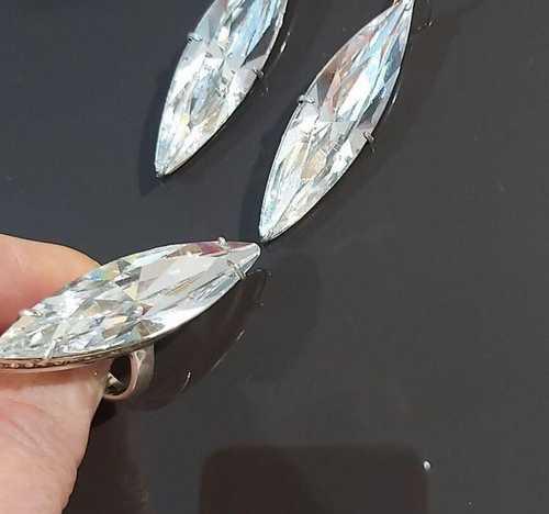 Серьги с перстнем