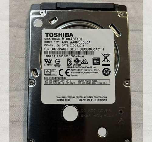 Жесткий диск 1 тб toshiba