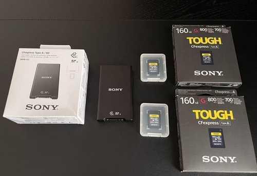 Card reader Sony MRW-G2 + 2 CFexpress Type A 160G