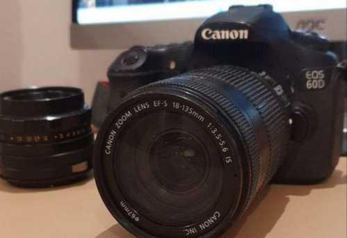 Зеркальный фотоаппарат Canon 60D + kit 18-135 mm