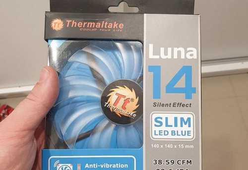 Корпусный вентилятор thermaltake 140 мм синий цвет