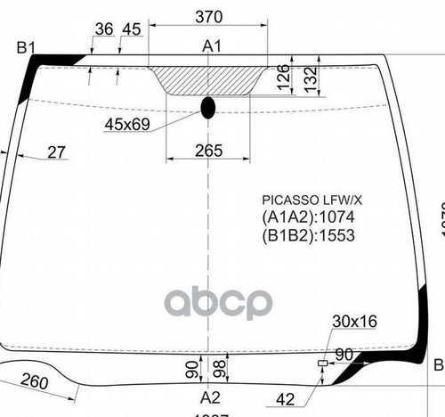 Стекло лобовое Citroen Xsara Picasso 99-09 picasso