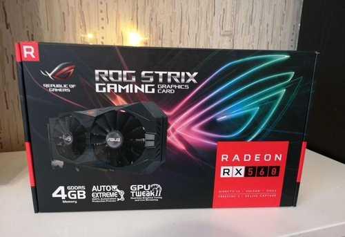 Видеокарта новая 4Gb gddr5 Asus AMD RX560 rogstrix