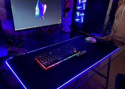 Коврик для мыши с RGB подсветкой 90х40 см