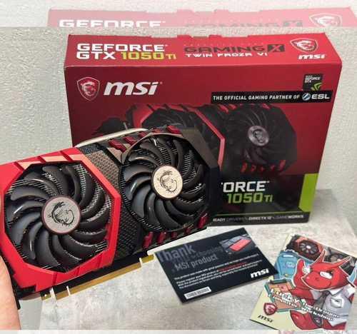 Видеокарта GTX 1050 ti 4gb MSI Gaming X