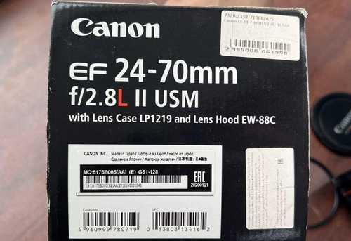 Объектив Canon EF 24 70mm f 2.8l ii usm