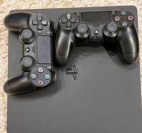 Sony playstation 4 slim 1tb 2 джойстика бу