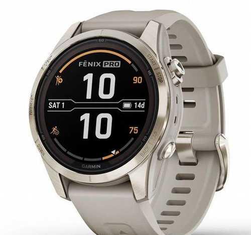 Garmin Fenix 7S Pro Sapphire Solar Soft Gold