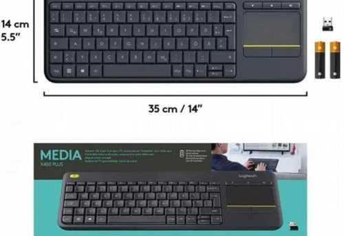 Клавиатура logitech k400 plus к SMART TV,компьют
