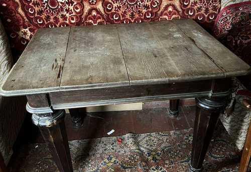 Старинный раздвижной дубовый стол