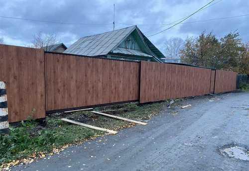 Откатные ворота Профлист с установкой