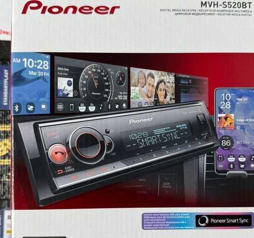 Магнитола Pioneer MVH-S520BT новая