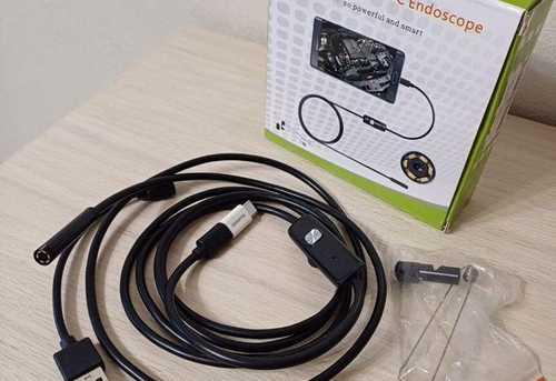 Камера- гибкий эндоскоп USB, 2 м,Android/PC