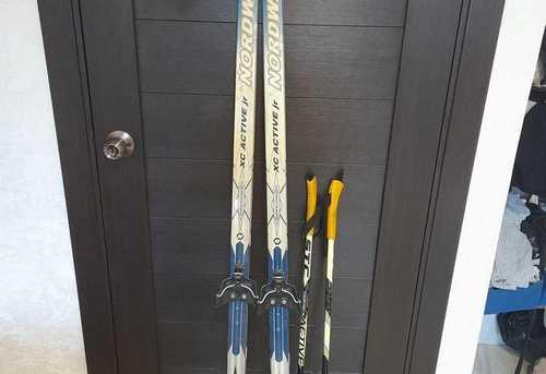 Лыжи 160, палки 100