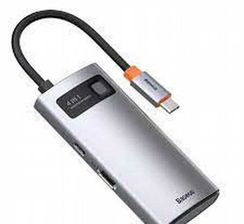 Хаб USB Baseus Metal Gleam Series 4-in-1 Multifun