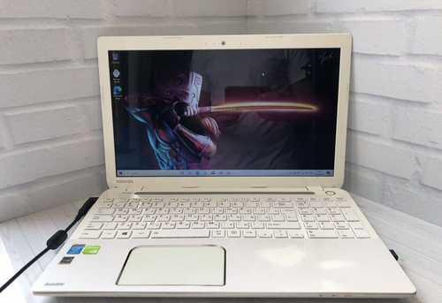 Игровой белый ноутбук Toshiba i7/nvidia/10gb