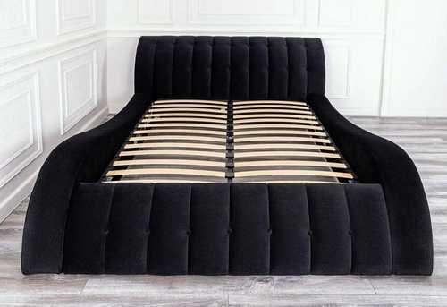 Кровать 140х200 Мадрид черный велюр