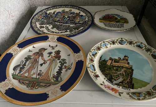 Сувенирные тарелки разных стран 4 шт