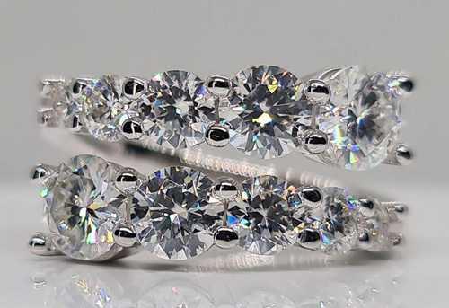 Кольцо с бриллиантами (муассанитами) 3,26ct