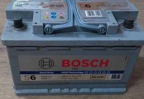Аккумулятор Bosch S6 AGM 70Ah 760А S60 080
