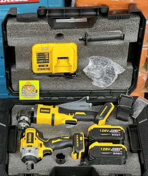 Болгарка Гайковерт Безщеточный Набор 2в1 DeWalt