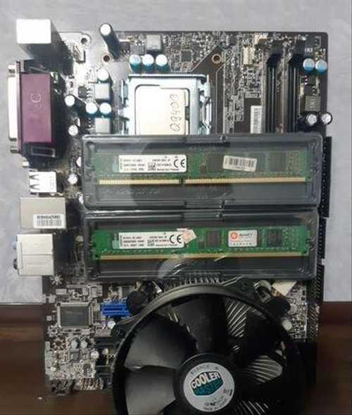 Материнская плата 775+Q9400+DDR3-8Gb+Кулер