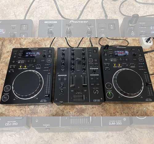 Pioneer DJ DJM-350 x 1 шт., CDJ-350 x 2 шт