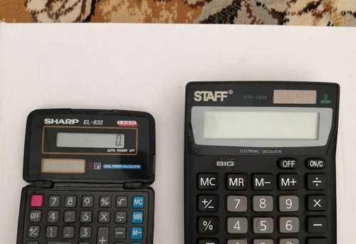 Калькуляторы : sharp EL-832 и staff