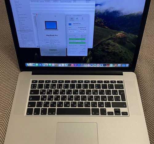 Macbook pro15 Retina:i7+512GB+чехол+АКБ100%+Sonoma