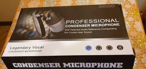 Микрофон конденсаторный BM800 с звуковой картой V8