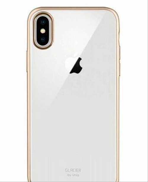 Чехол для iPhone X Uniq Glacier Frost Gold