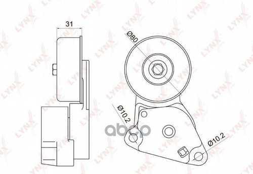 PT-3023 натяжитель ремня с роликом Mitsubishi