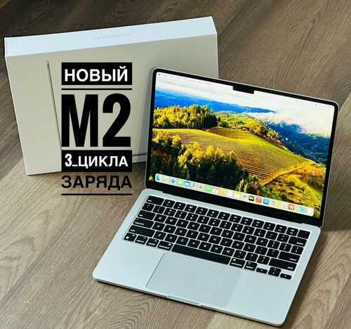 100% АКБ. Macbook Air 13 M2 8/256Gb 2022 Silver