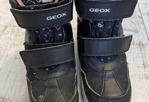Зимние ботинки geox 28 для девочки