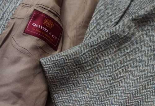 Шотландский твидовый пиджак Dunn & Co в елочку