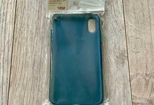 Чехол-накладка для iPhone X/XS синего цвета