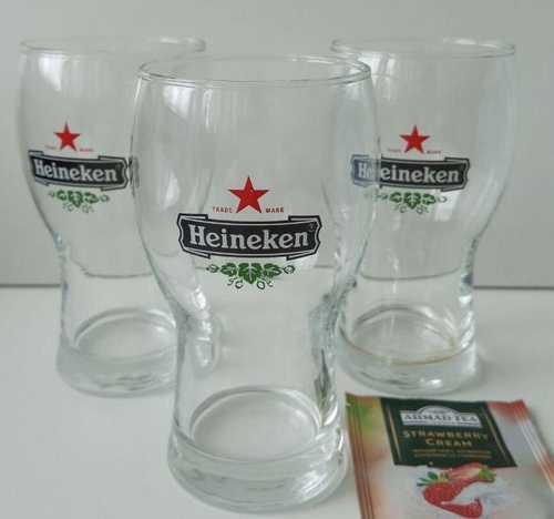 Пивной бокал Heineken 250 мл 3 штуки комплект