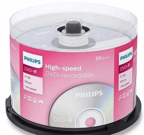 Philips DVD-R 16x cake (по50)