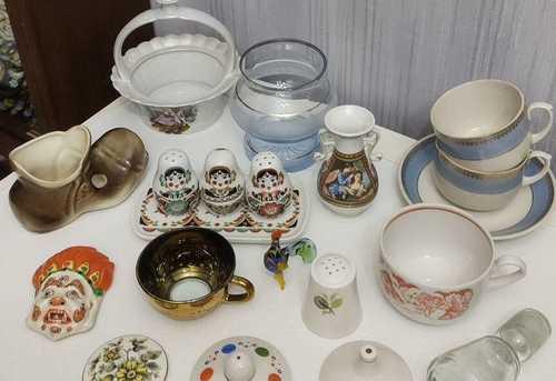 В продаже Чайная посуда СССР, крышки фарфор, вазы