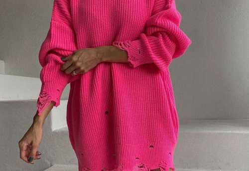 Кардиган женский свитер рваный