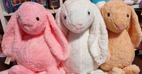 Подушка игрушка с пледом заяц