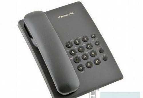 Проводной телефон Panasonic KX-TS2350RUT черный ме