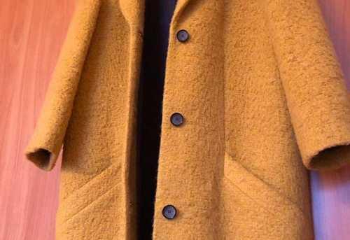 Желтое пальто демисезонное короткое