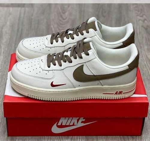 Кроссовки Nike Air Force 1 Premium White Brown