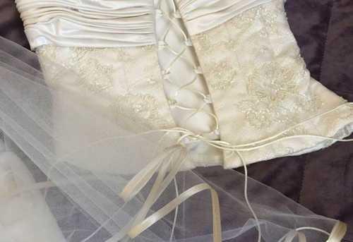 Свадебное платье (юбочка + корсет) 46-48