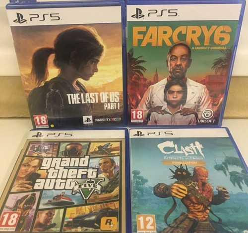 PS5 Одни из нас/ Far Cry/ ClasH/ GTA V