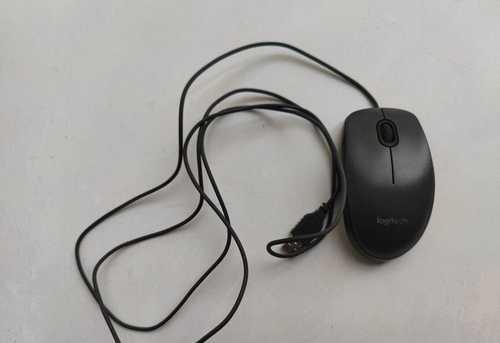Мышь проводная Logitech B100, черный
