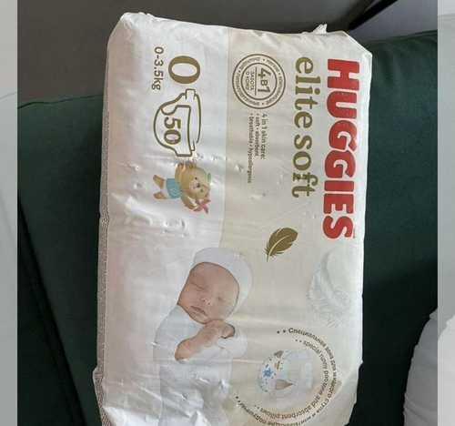 Подгузники huggies elite soft 0