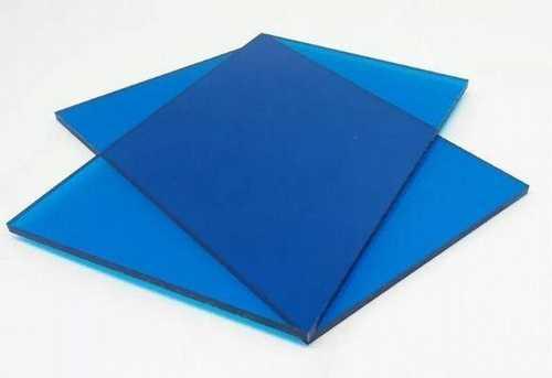 Монолитный поликарбонат 3 мм. голубой